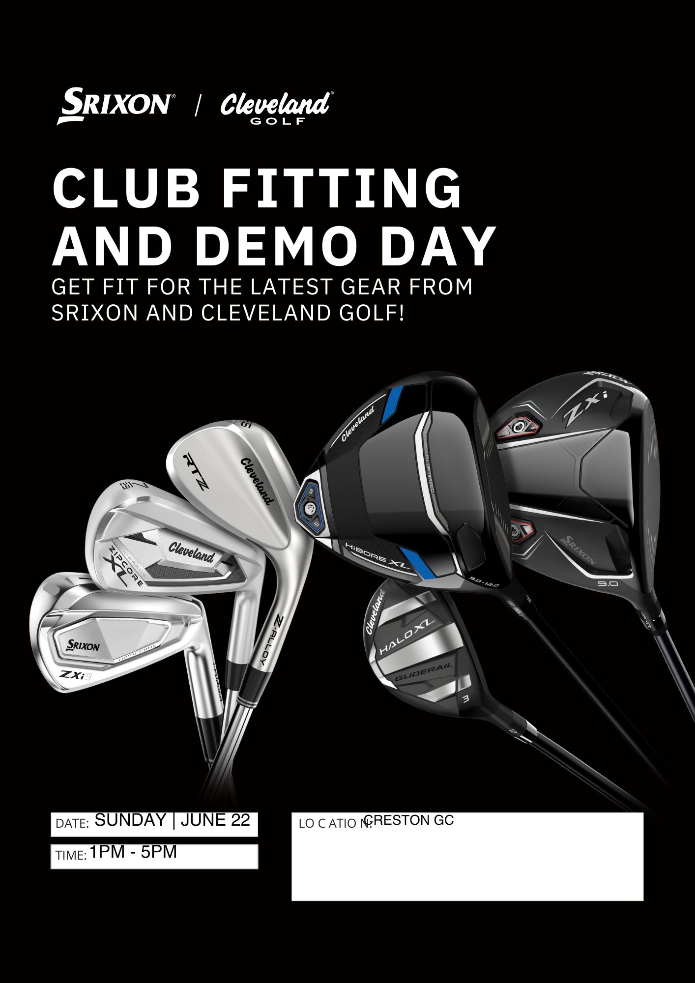 Srixon Fitting Day - Creston Golf Club